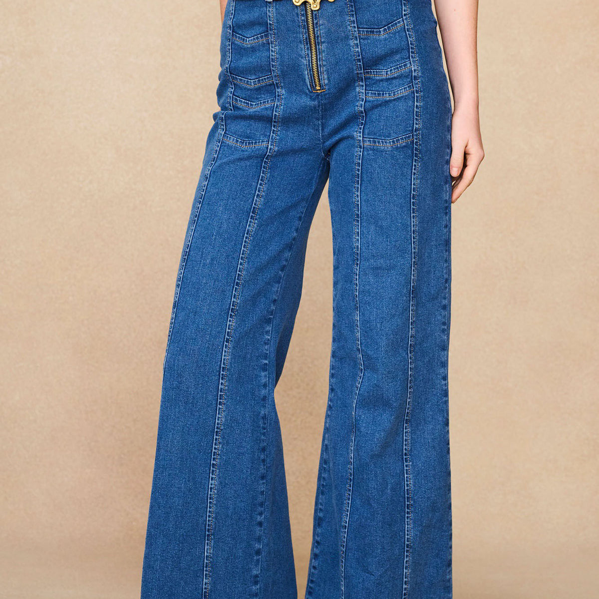 Women's Chevron Denim Flared Jeans – The Hippie Shake